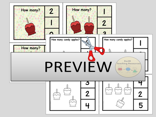 Apples Clip Cards Counting 1 to 20 Maths Subitizing Task Cards Fruit ...