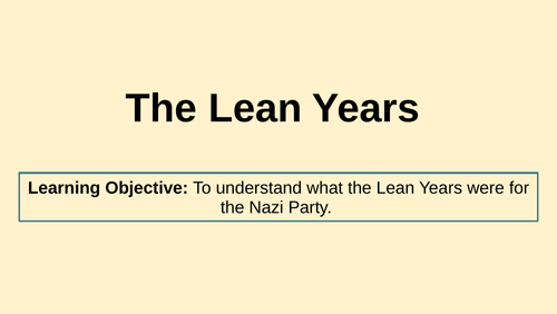 Nazi - Early Years | Teaching Resources