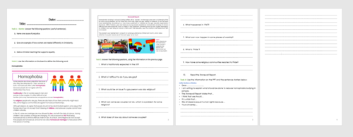KS3 Prejudice and Discrimination: Homophobia Lesson | Teaching Resources