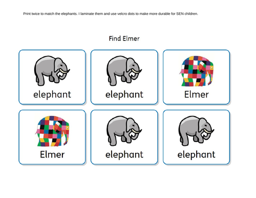 Elmer SEN Resource Pack | Teaching Resources
