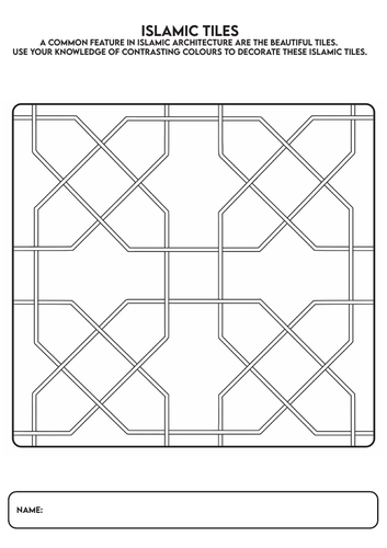 Geometric Islamic repeating Pattern Design | Teaching Resources