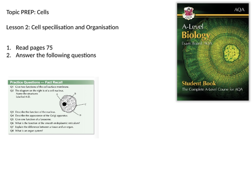 Alevel AQA Biology Cells | Teaching Resources