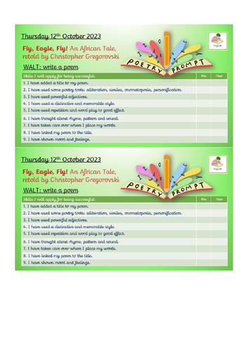 Fly, Eagle, Fly! retold by Christopher Gregorowski - Poetry writing ...