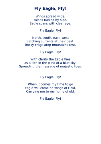 Fly, Eagle, Fly! retold by Christopher Gregorowski - Poetry writing ...