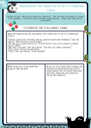 Fan A Christmas Carol by Charles Dickens | Teaching Resources
