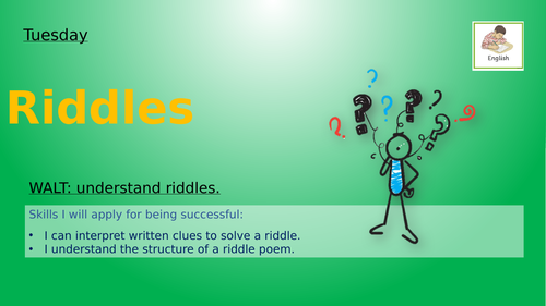 Structure – Read and write Riddles | Teaching Resources