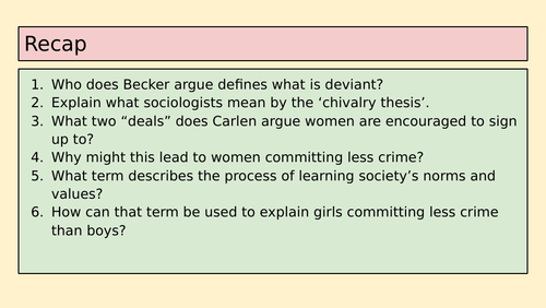 GCSE Sociology: Ethnicity & Crime | Teaching Resources