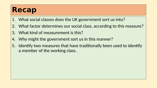 GCSE Sociology: Marxism & Social Class | Teaching Resources