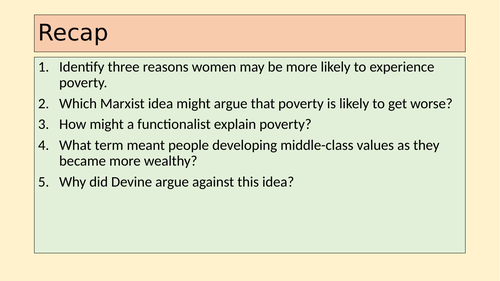 GCSE Sociology: Social Groups & Poverty | Teaching Resources