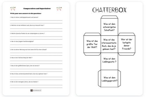 GERMAN GRAMMAR: Comparatives and Superlatives | Teaching Resources