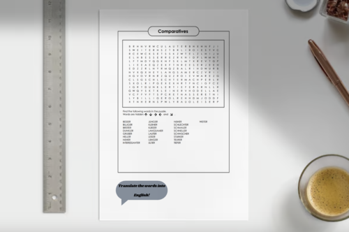 GERMAN GRAMMAR: Comparatives and Superlatives | Teaching Resources