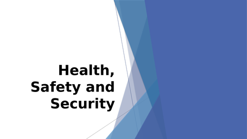 Health, Safety and Security PowerPoint Presentation | Teaching Resources