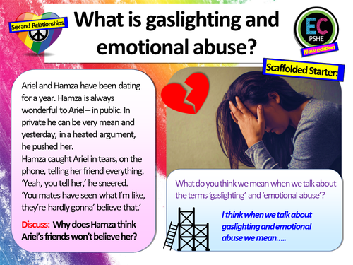Gaslighting + Emotional Abuse PSHE | Teaching Resources