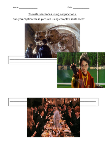 Harry Potter Conjunctions | Teaching Resources
