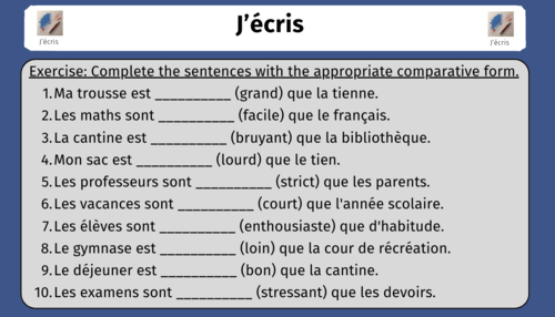 FRENCH Comparatives and Superlatives (2024) | Teaching Resources