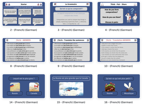 FRENCH Comparatives and Superlatives (2024) | Teaching Resources