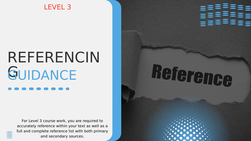 Referencing Lesson | Teaching Resources