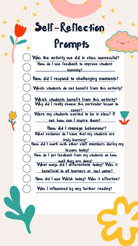 Student Teaching Reflection Prompts | Teaching Resources