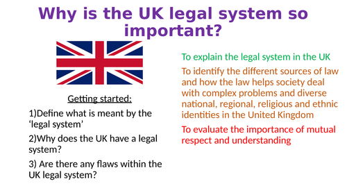 Why is the UK legal system so important? | Teaching Resources