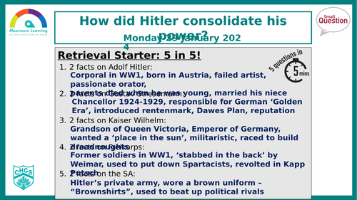 AQA History: Germany 1890-1945 | Teaching Resources