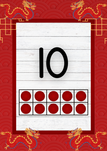 Chinese New Year 10 Frame Posters & Flashcards (A4, A5 & A6) | Teaching ...
