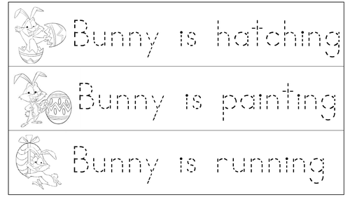 Easter Bunny Colour, Match and Write | Teaching Resources