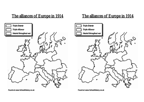 MAIN causes of WW1 - Alliances Lesson 1 of 4 | Teaching Resources