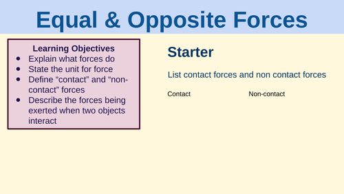 P8.2 Forces between objects | Teaching Resources