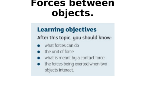 P8.2 Forces between objects | Teaching Resources