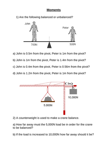 P8.4 Moments at work | Teaching Resources