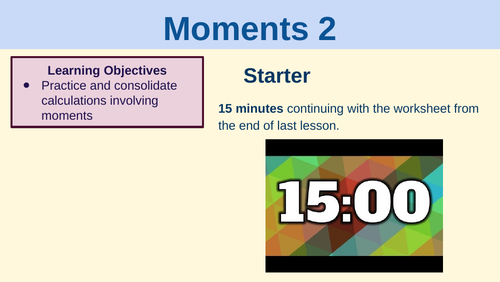 P8.4 Moments at work | Teaching Resources