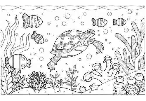 20 A4 OCEAN Themed Colouring / Coloring Sheets, Pages / Mindfulness ...