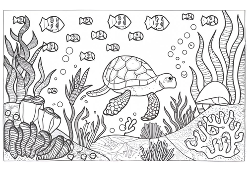 20 A4 OCEAN Themed Colouring / Coloring Sheets, Pages / Mindfulness ...