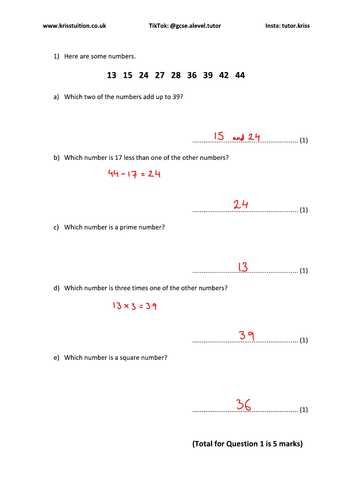 Gcse Predicted 2024 Maths Paper 2 Foundation Aqa Teaching Resources