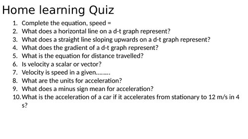 P10.1 Force & Acceleration | Teaching Resources