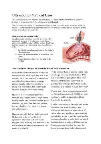 P12.6 The uses of ultrasound | Teaching Resources