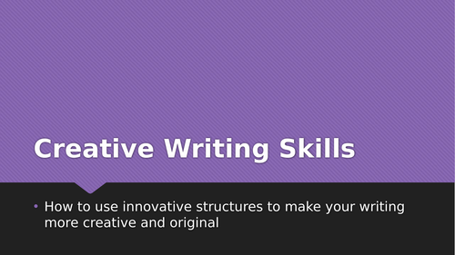 Teaching innovative creative writing | Teaching Resources