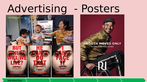 Media Studies: Print adverts - Dove, River Island, Shelter | Teaching ...