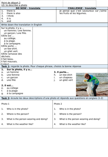 Lesson 2 Dynamo 3 vert module 4 - point de départ II + worksheet ...