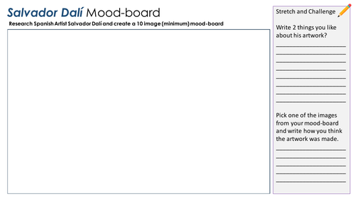 Salvador Dali Cover Lesson Activities | Teaching Resources