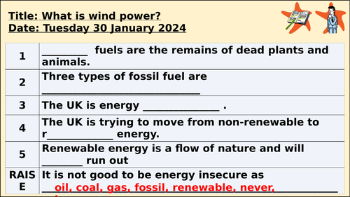 5x Lessons Renewable Energy (Solar, etc) | Teaching Resources