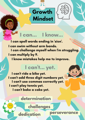 Growth mindset Poster, Worksheet, Activity, PSHE | Teaching Resources