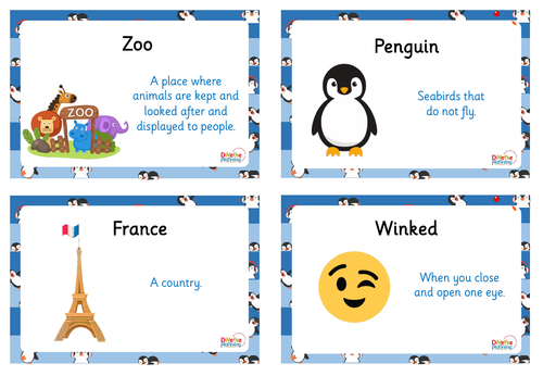 Nabil Steals a Penguin Vocabulary Cards | Teaching Resources
