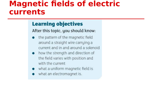 P15.2b Magnetic Fields of Electric Currents | Teaching Resources