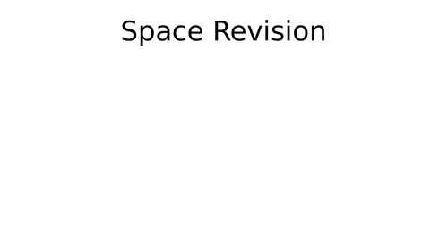P16 Space Revision | Teaching Resources