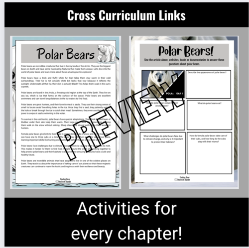 FINDING BEAR Novel Study and Reading Comprehension Activities ...