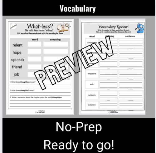 FINDING BEAR Novel Study and Reading Comprehension Activities ...