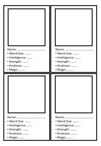 Harry Potter Top Trumps Classroom games Activity. All Editable and has ...
