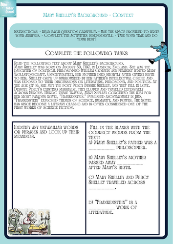 Frankenstein by Mary Shelley Resource Bundle | Teaching Resources