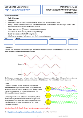 AQA A-level Physics Waves | Teaching Resources